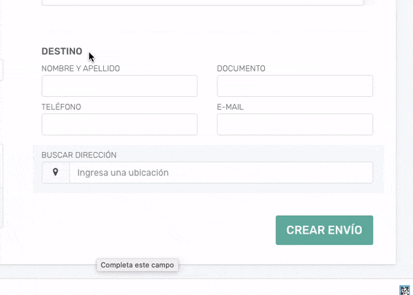 Cotizar y crear un envío